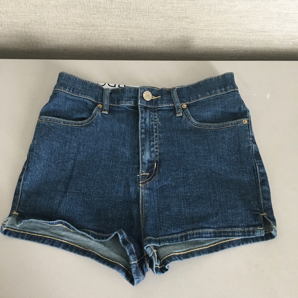 Uo Bdg Pin-Up Super High Rise Jean Shorts - Gem